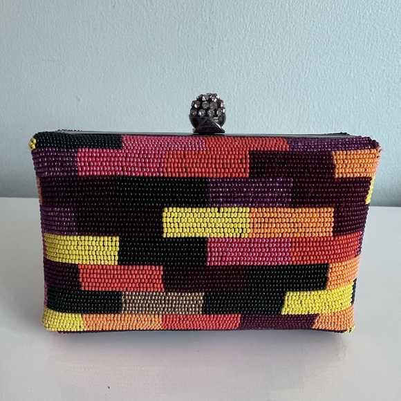Moyna | Bags | Multi Colored Box Beaded Bag New | Poshmark